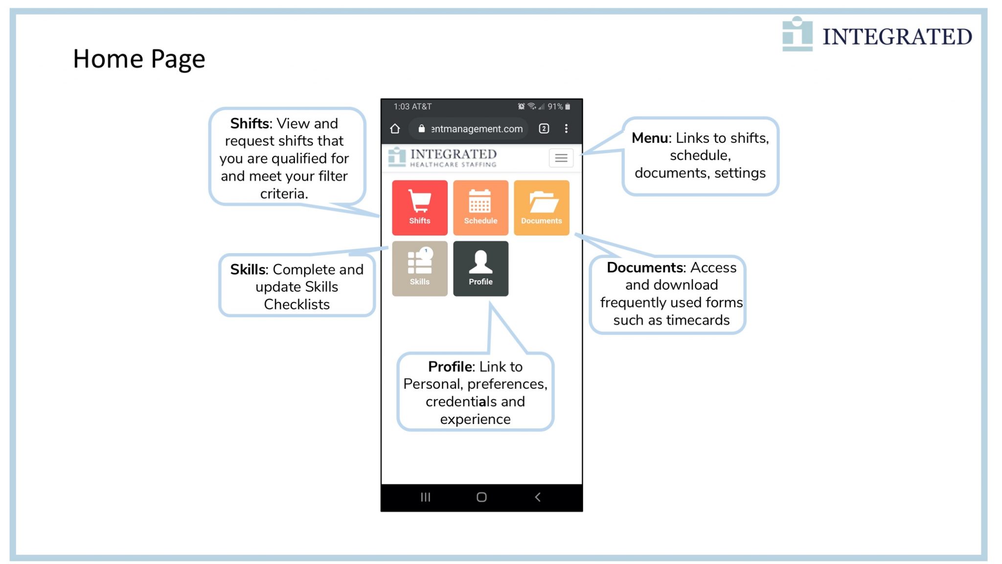 Workforce Portal Mobile Instructions - Integrated Healthcare Staffing